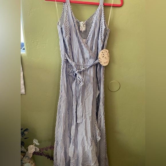 NAIF | Dresses | Blue And White Maxi Dress | Poshmark